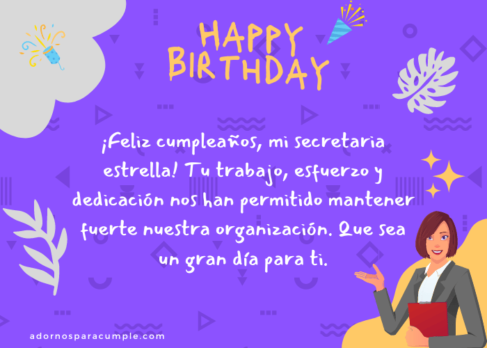 Frases De Cumpleaños Para Secretarias