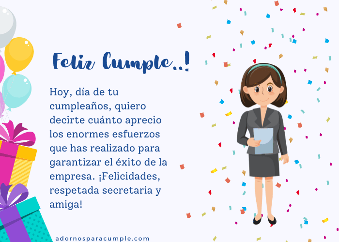 Frases De Cumpleaños Para Secretarias