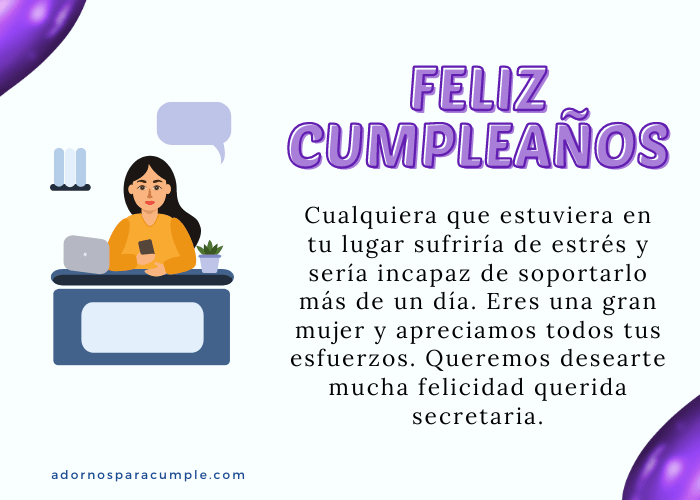 Frases de cumpleaños para secretarias