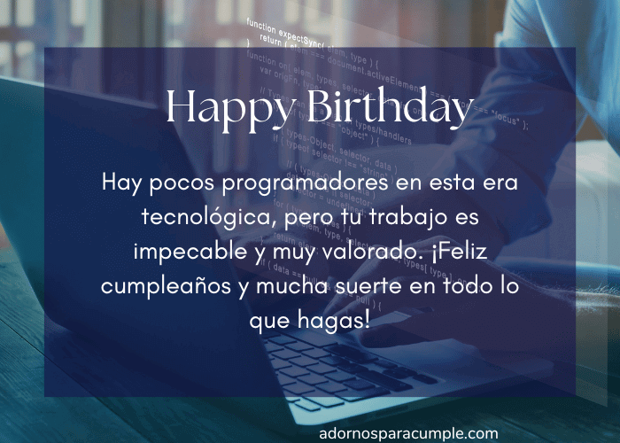 Frases de cumpleaños para un programador