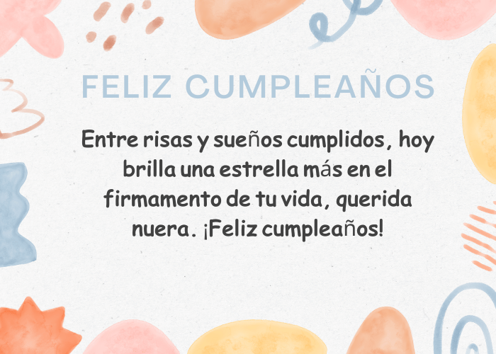 Frases De Cumpleaños Para Una Nuera
